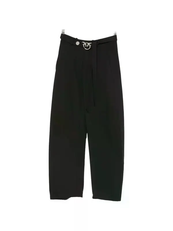 Pinko Love Birds-buckle Trousers - Black