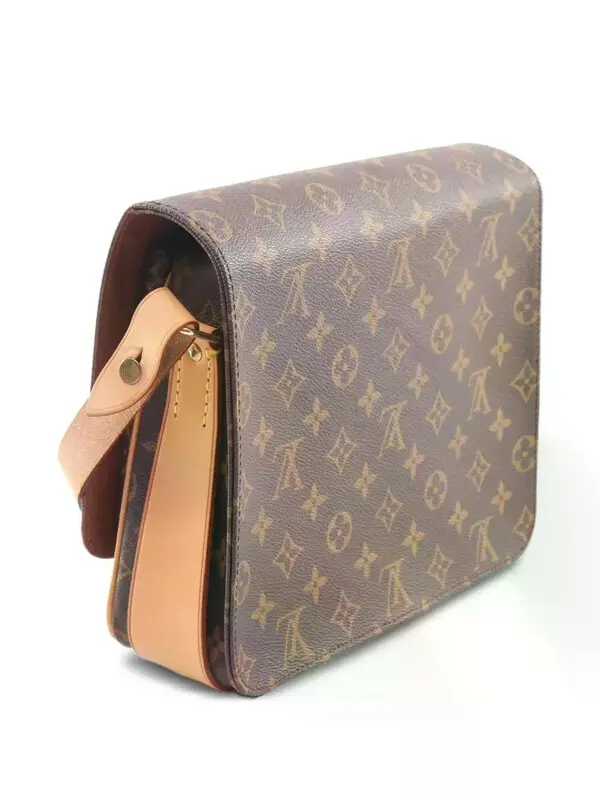 LOUIS VUITTON 1997 Gm Cartesier Monogram Shoulder Bag - Brown