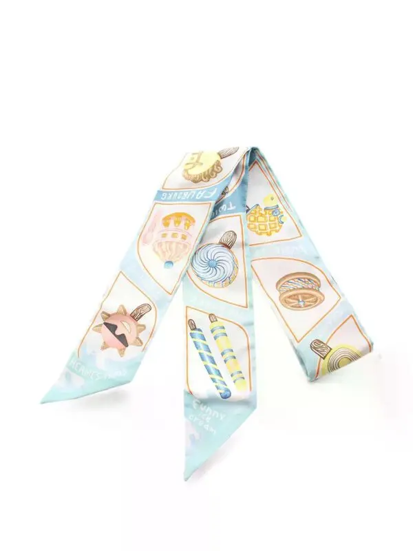 Hermès Funny Ice Cream Silk Scarf - Blue