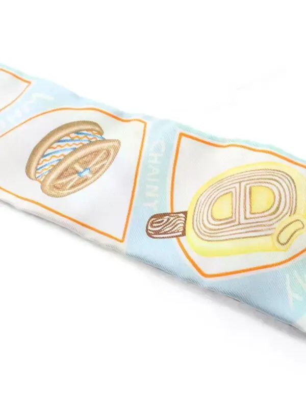 Hermès Funny Ice Cream Silk Scarf - Blue