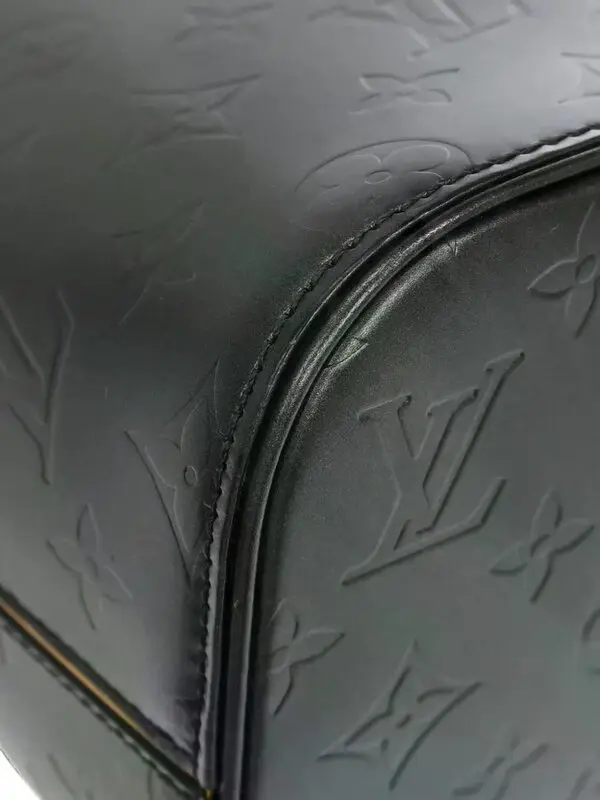 LOUIS VUITTON Monogram Embossed Leather Tote Bag - Black