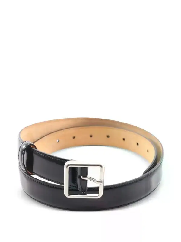 Balenciaga Leather Belt With Silver-tone Hardware - Black