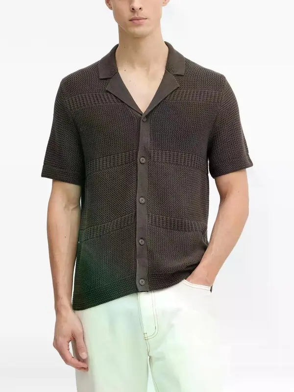 JOOP! Textured Knit Short-sleeve Cardigan