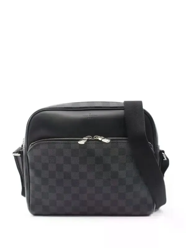 LOUIS VUITTON 2018 Pm Dayton Damier Graphite Shoulder Bag - Black