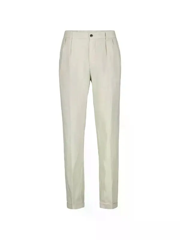 04651 HANDELSGESELLSCHAFT MBH & CO. KG Pleated Turn-up Trousers - Neutrals