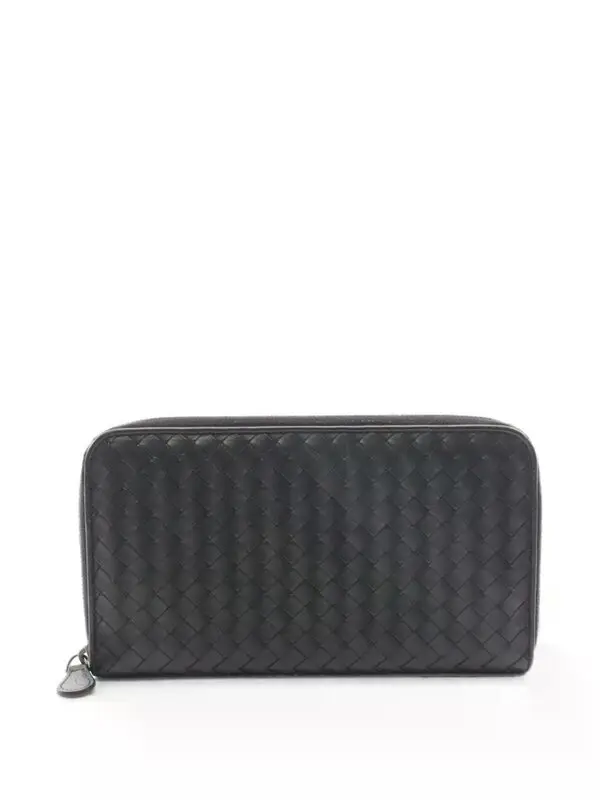 Bottega Veneta Intrecciato Zip-around Wallet - Black