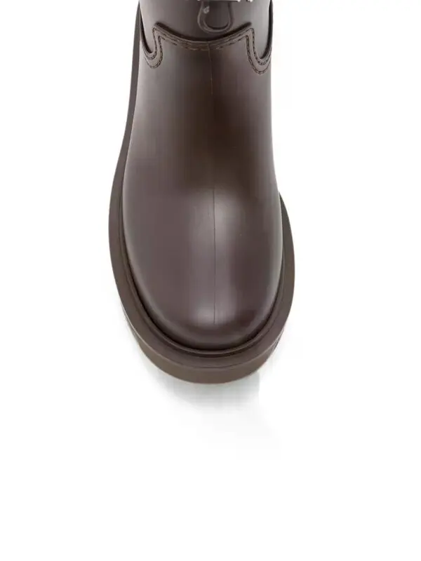 Moncler Drawstring Fastening Rain Boots - Brown
