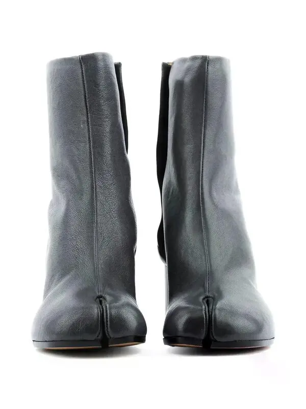 MAISON MARGIELA Tabi Leather Ankle Boots - Black
