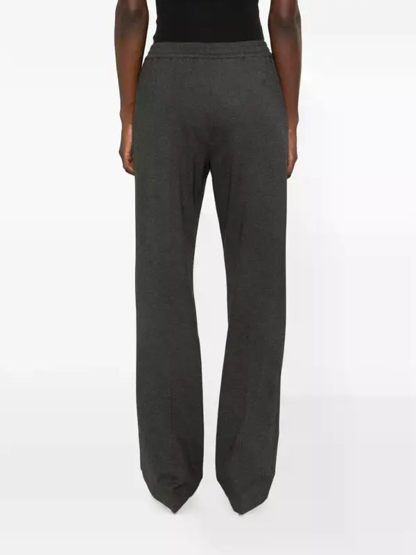 Pinko Elasticated-waistband Straight-leg Trousers - Grey