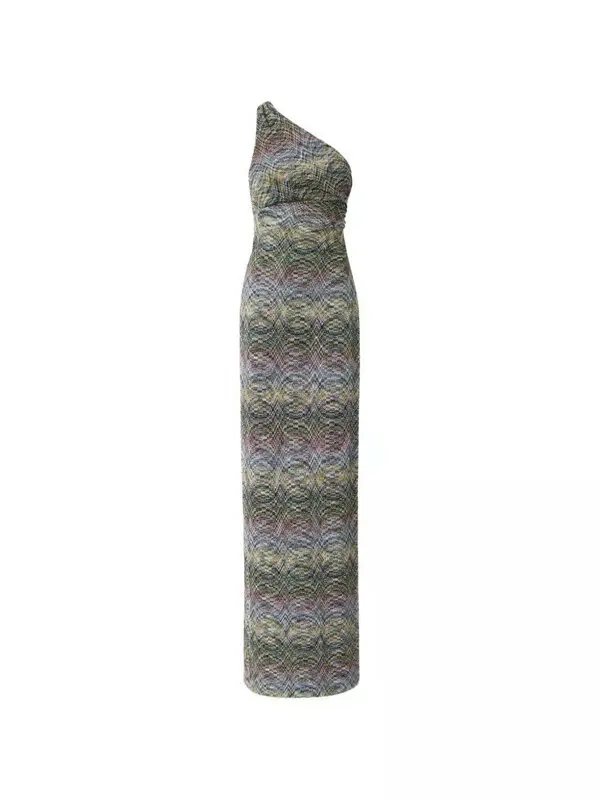 Missoni One-shoulder Knit Dress - Green