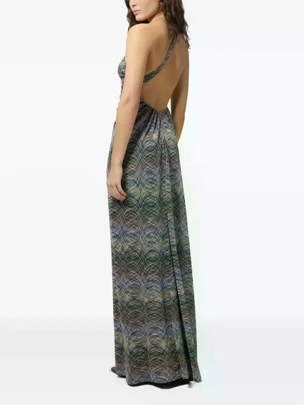 Missoni One-shoulder Knit Maxi Dress