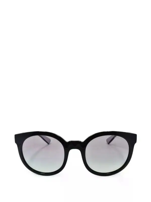 Armani Exchange Round Frame Sunglasses With Logo Plaque