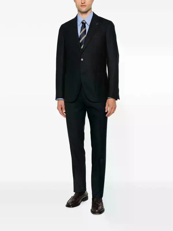 LARDINI Pinstripe Single-breasted Suit