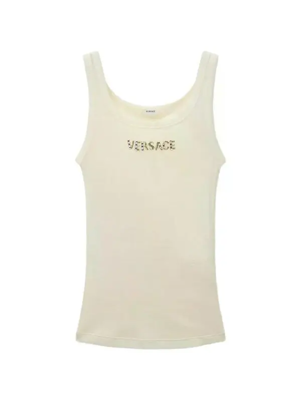 Versace Crystal-embellished Tank Top