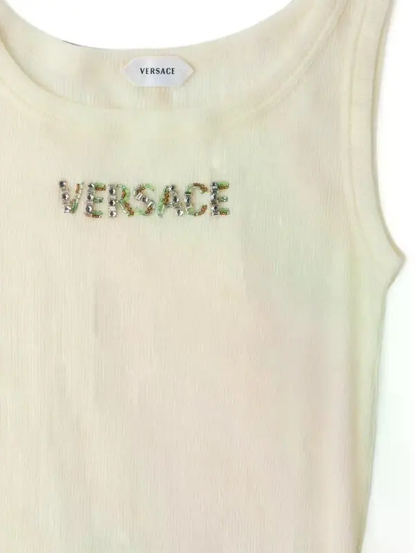 Versace Crystal-embellished Tank Top