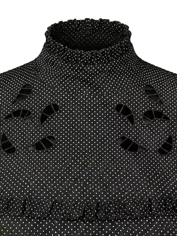 Dsquared2 Polka-dot Cut-out High Neck Top