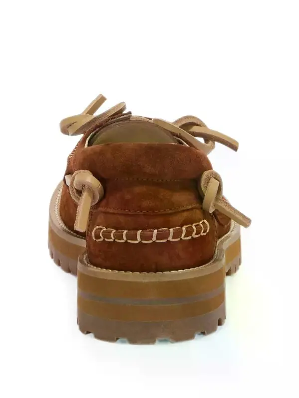 Moschino Whipstitch Lug-sole Boat Shoes
