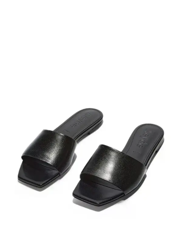 AeydĒ Anna Square-toe Leather Slides