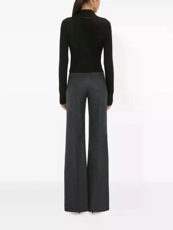 Victoria Beckham Georgia Ribbed-knit Sweater - Black