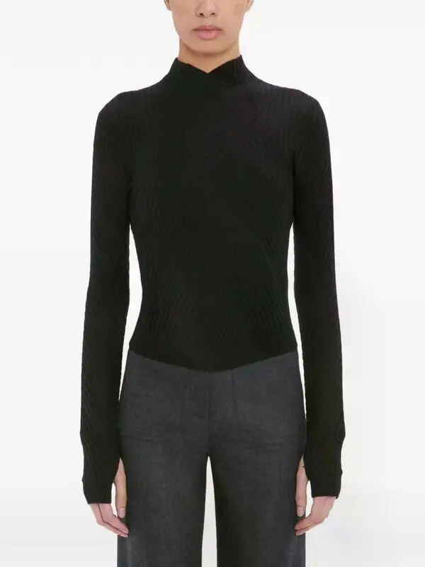 Victoria Beckham Georgia Ribbed-knit Sweater