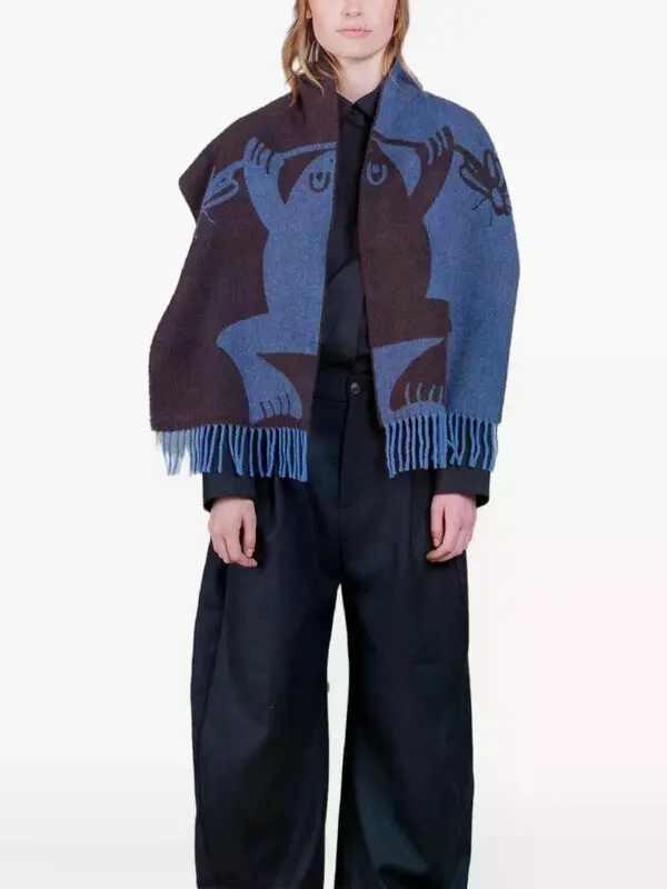 Henrik Vibskov Bug Press Jacquard-knit Scarf