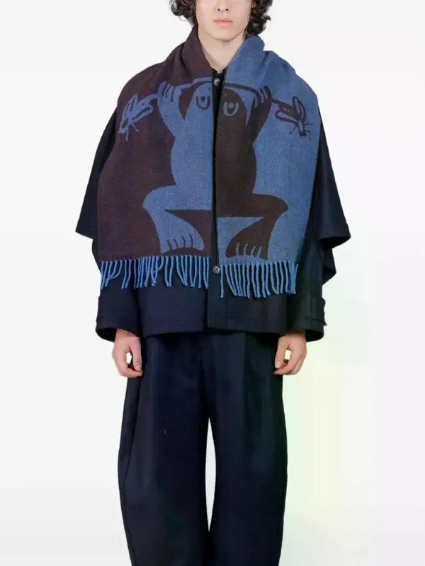 Henrik Vibskov Bug Press Jacquard-knit Scarf