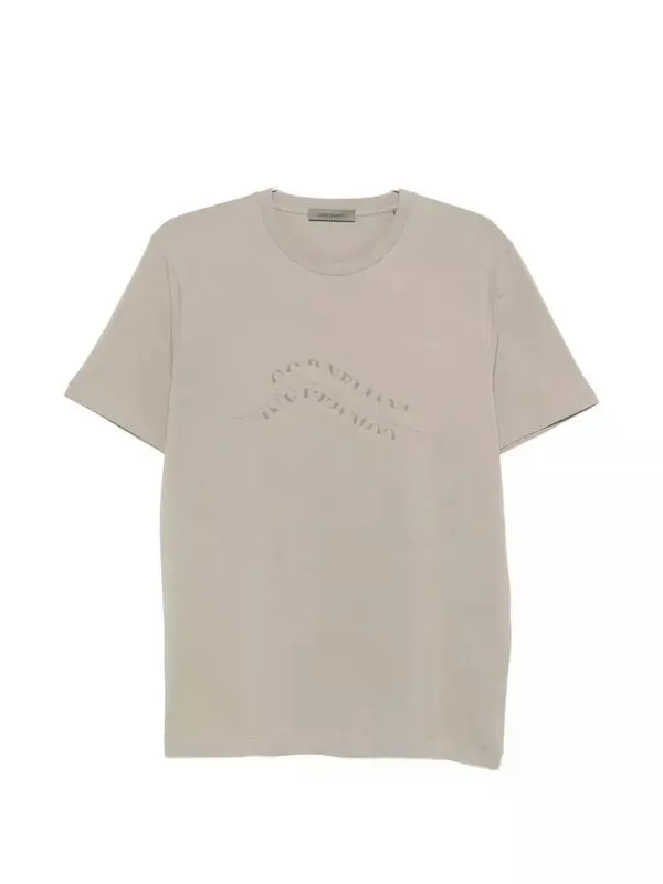 Corneliani Logo-print T-shirt - Neutrals