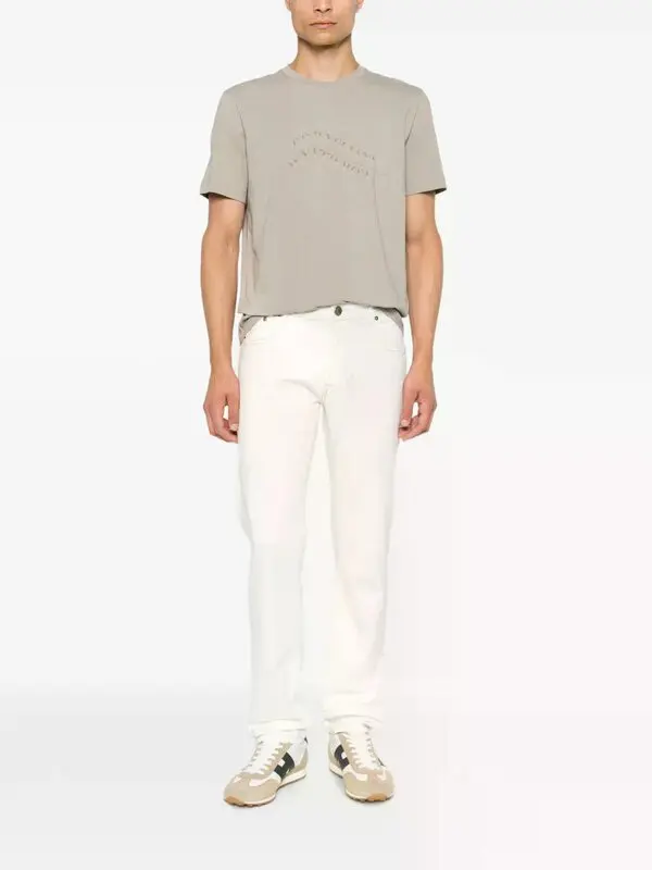 Corneliani Logo-print T-shirt - Neutrals