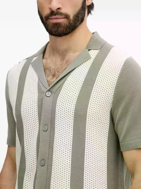 JOOP! Galvo Striped Pointelle-knit Shirt