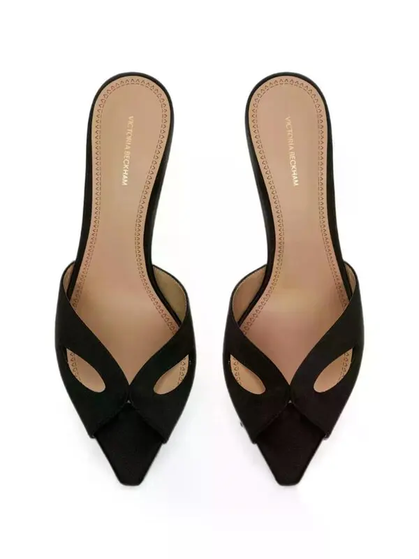 Victoria Beckham Harlow Mask Cutout Sandals - Black