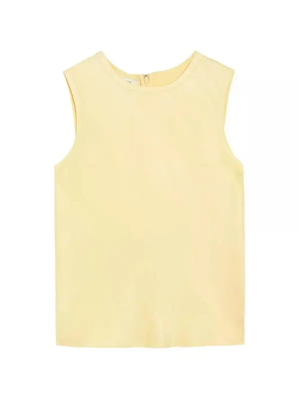 Vince Satin-finish Sleeveless Tank Top