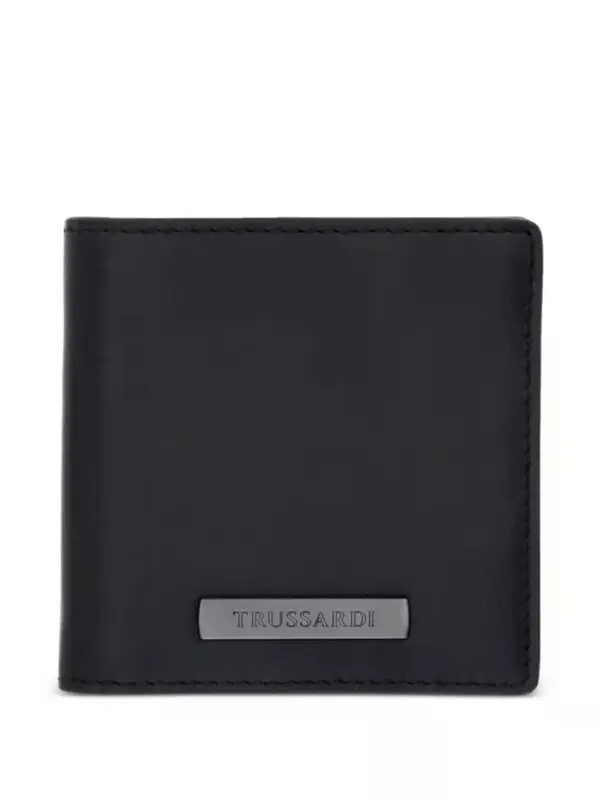 TRUSSARDI Logo-plaque Bi-fold Wallet - Black