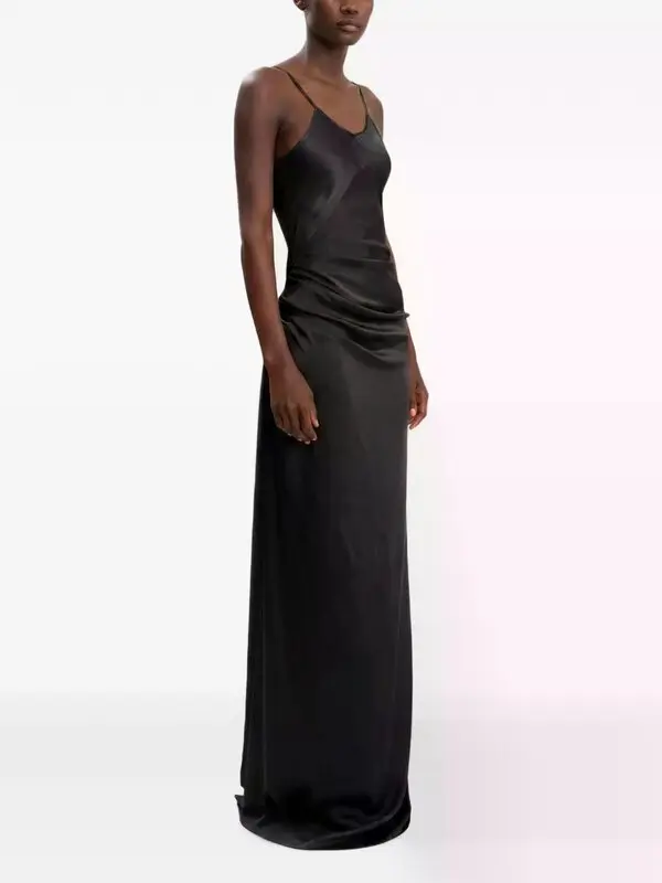 Victoria Beckham Cami Ruched Open-back Maxi Dress