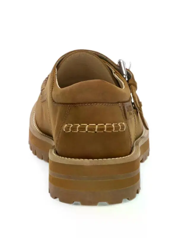 Moschino Buckle-strap Whipstitch Boat Shoes