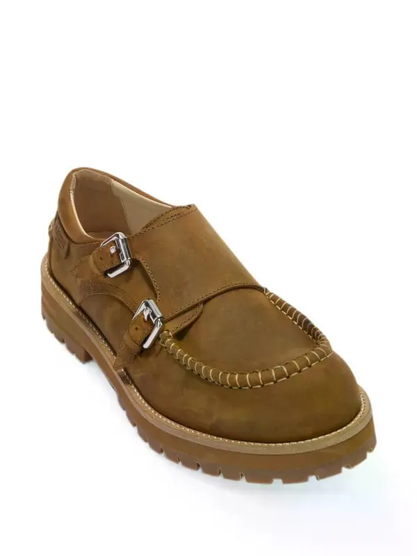 Moschino Buckle-strap Whipstitch Boat Shoes