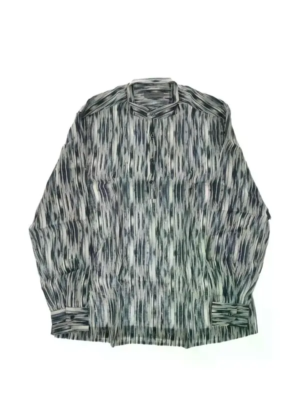 Corneliani Patterned Mandarin-collar Shirt