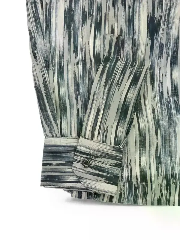 Corneliani Patterned Mandarin-collar Shirt