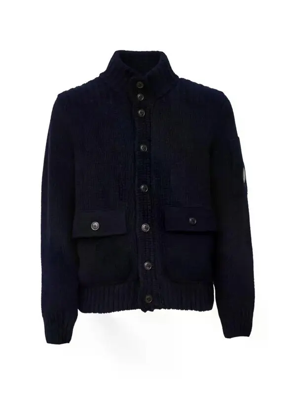 C.P. COMPANY Lens Detail Button-up Cardigan - Blue