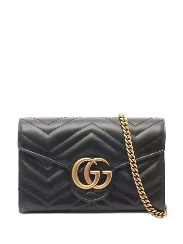 Gucci Gg Marmont Matelassé Leather Shoulder Bag - Black