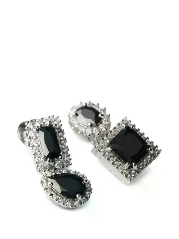 MAISON MARGIELA Palladium-finished Brass Cluster Drop Earrings - Silver