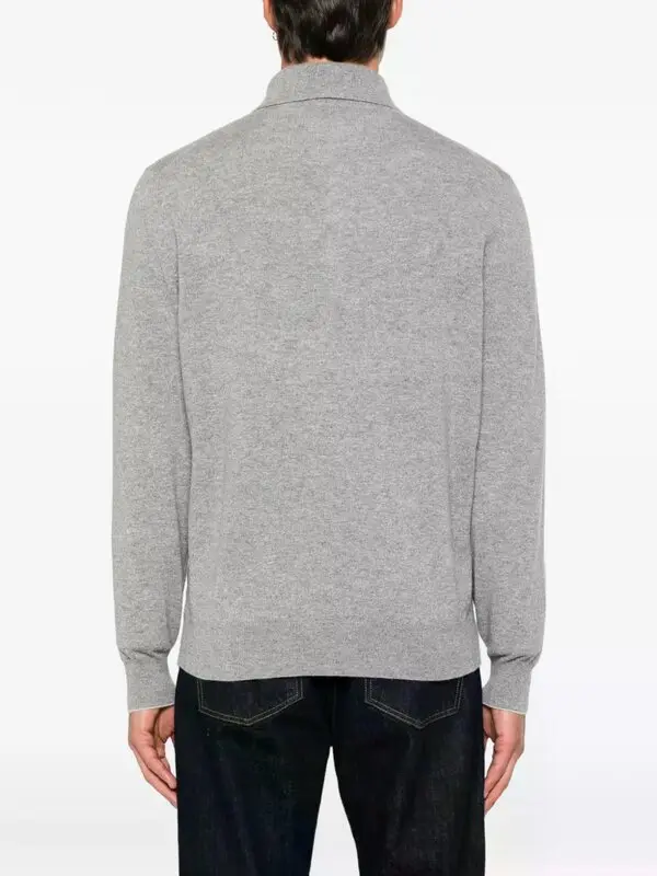 Brunello Cucinelli Long-sleeve Polo Shirt - Grey