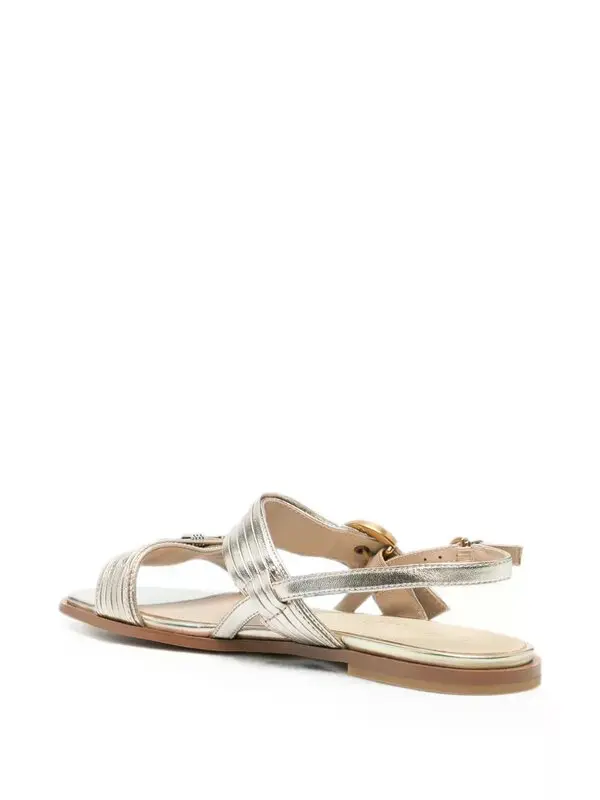 Pinko Buckle-fastening Metallic Sandals