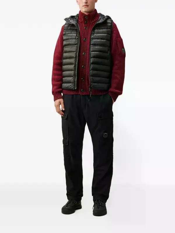C.P. COMPANY Lens Detail Button-up Cardigan - Red