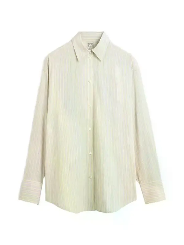 TOTEME Oversized Striped Shirt - Yellow