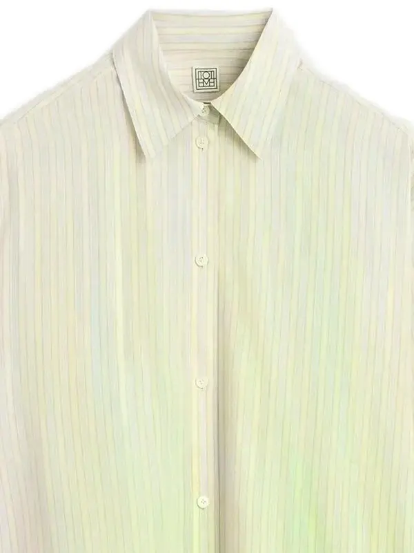 TOTEME Oversized Striped Shirt - Yellow