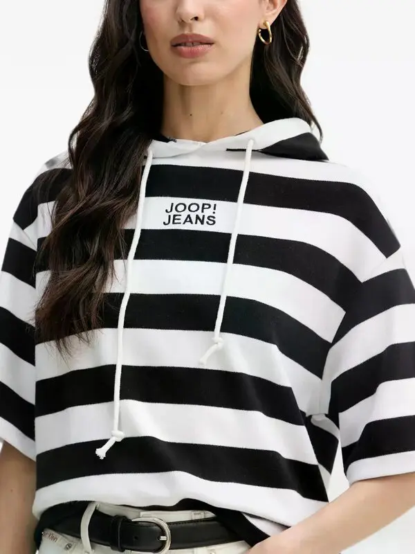 JOOP! Striped Logo-embroidered Hoodie