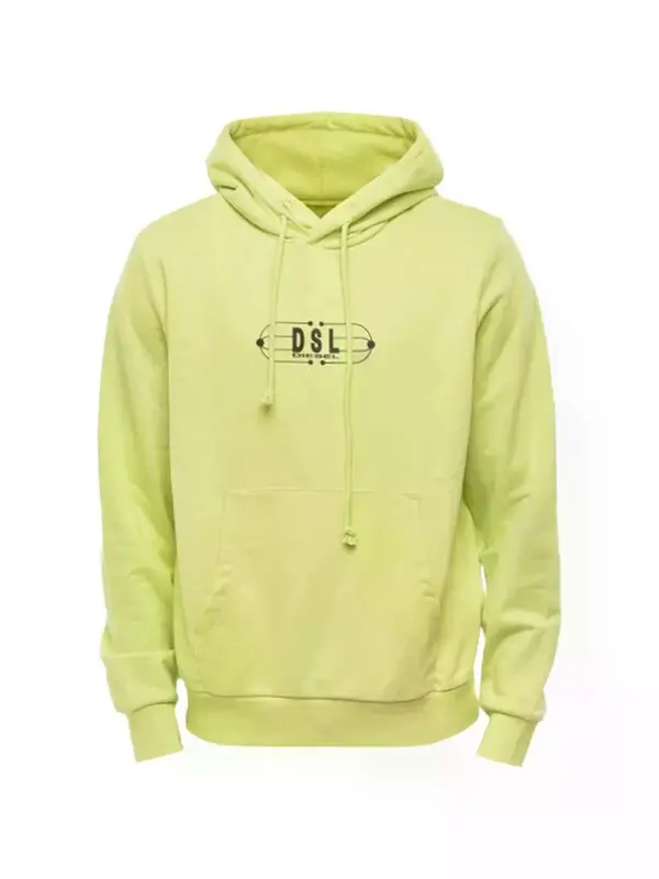 DIESEL® S-ginn Logo-print Hoodie - Green