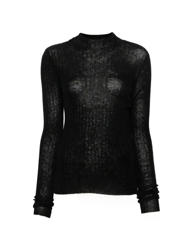 Pinko Ribbed-knit Long-sleeve Sweater
