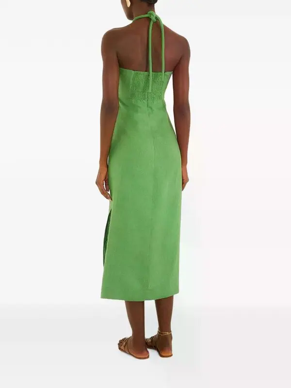 Farm Rio Palm-tree Embroidery Midi Dress