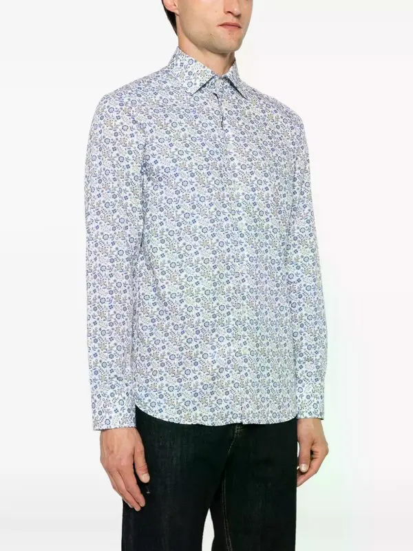 Etro Floral-print Long-sleeve Shirt